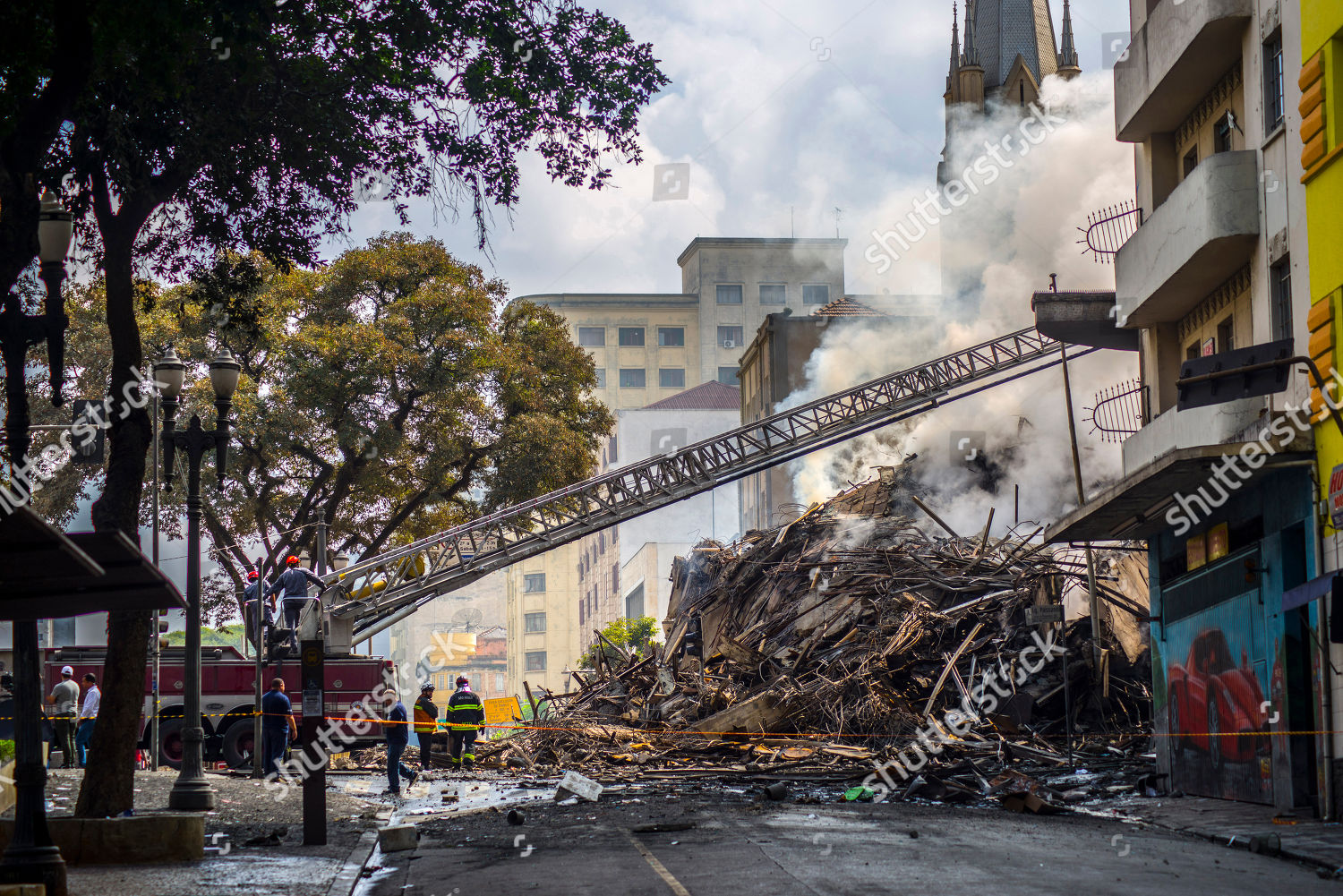 Major Fire Caused Collapse 24storey Building Editorial Stock Photo ...