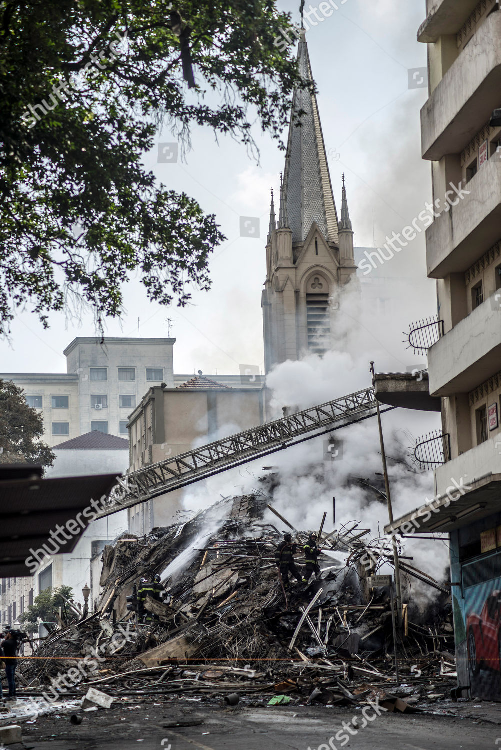 Major Fire Caused Collapse 24storey Building Editorial Stock Photo ...