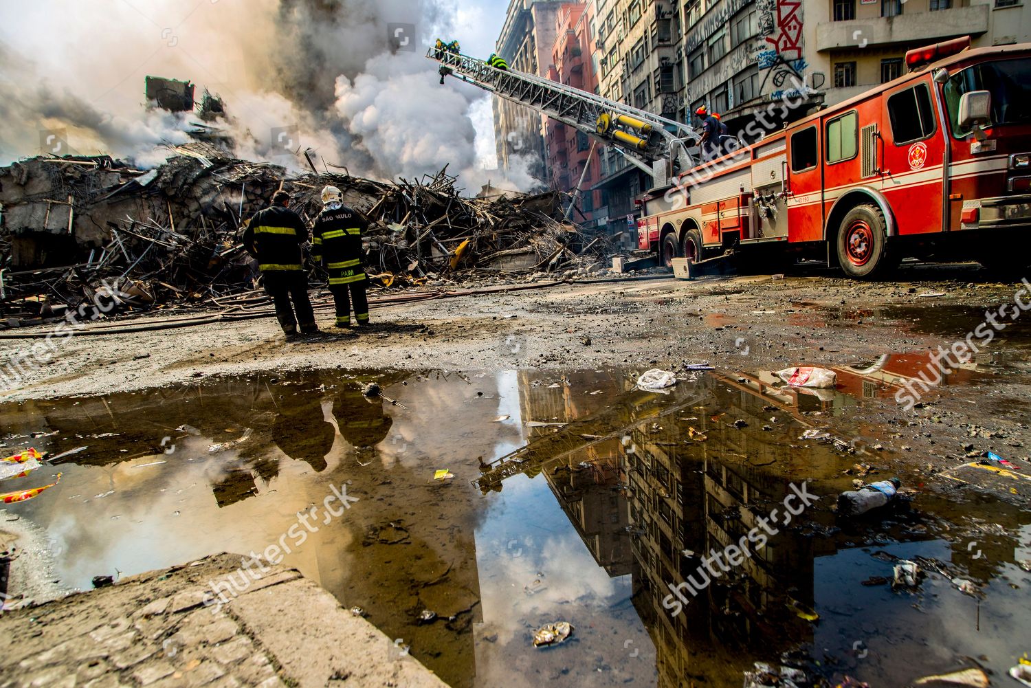Major Fire Caused Collapse 24storey Building Editorial Stock Photo ...