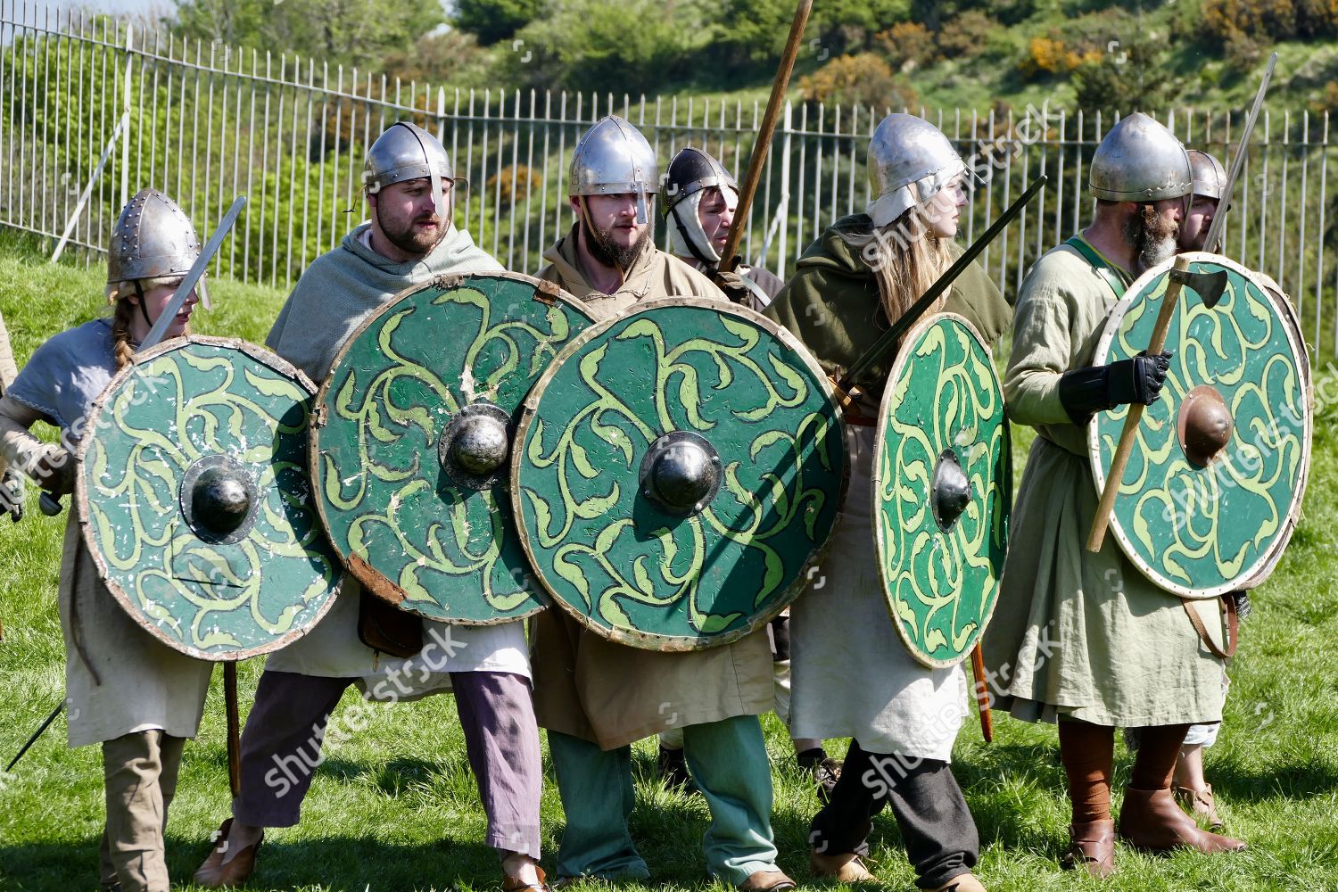 Viking Raid On Saxon Stronghold Corfe Editorial Stock Photo - Stock ...