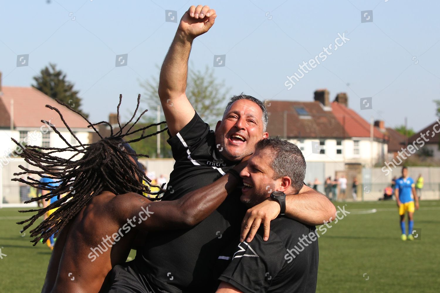 Tom Loizou Manager Haringey Celebrates Final Editorial Stock Photo ...