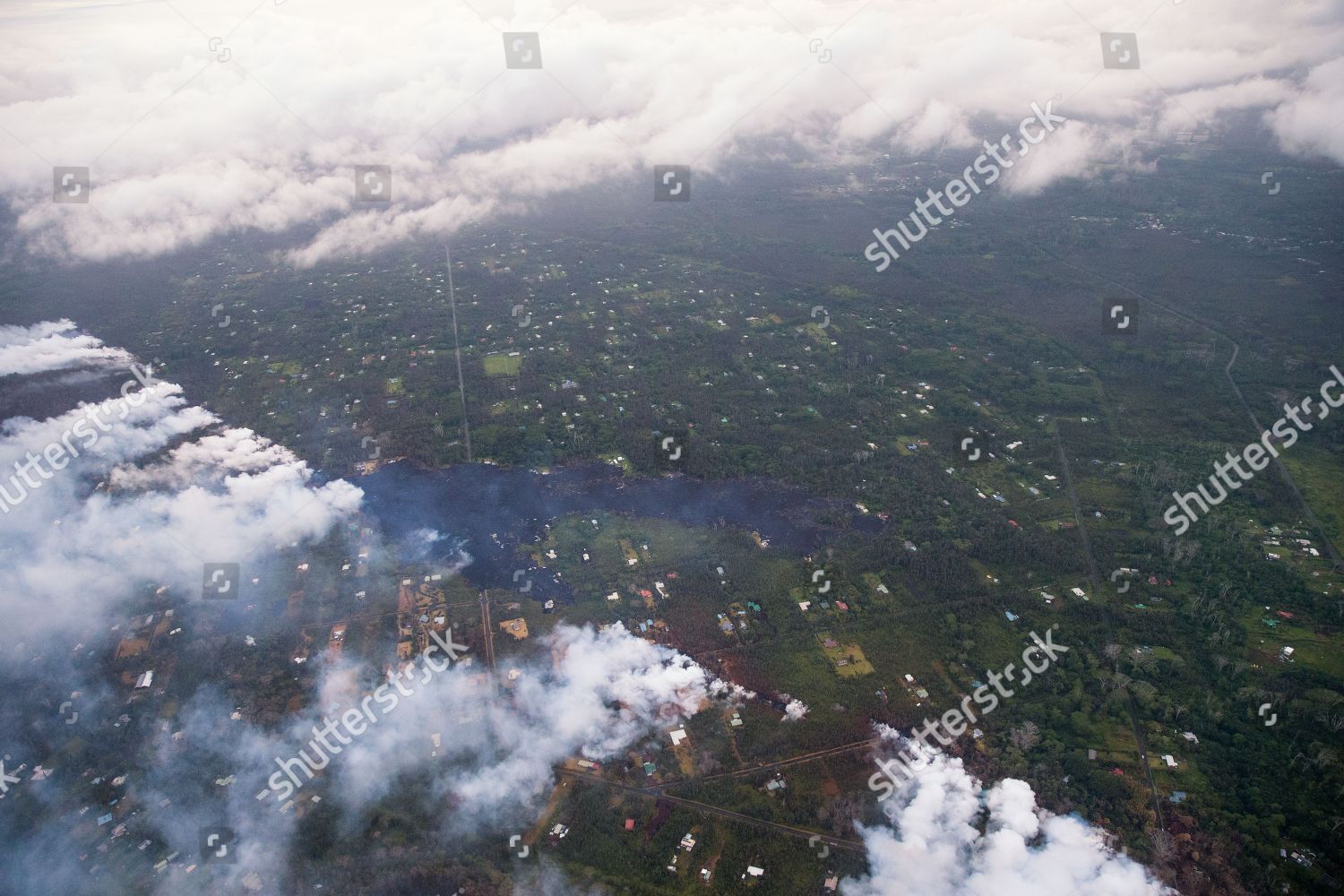 Aerial View Shows Smoke Burned Areas Editorial Stock Photo - Stock ...