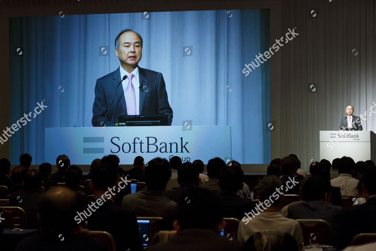 Softbank Chairman Ceo Masayoshi Son Speaks Editorial Stock Photo ...