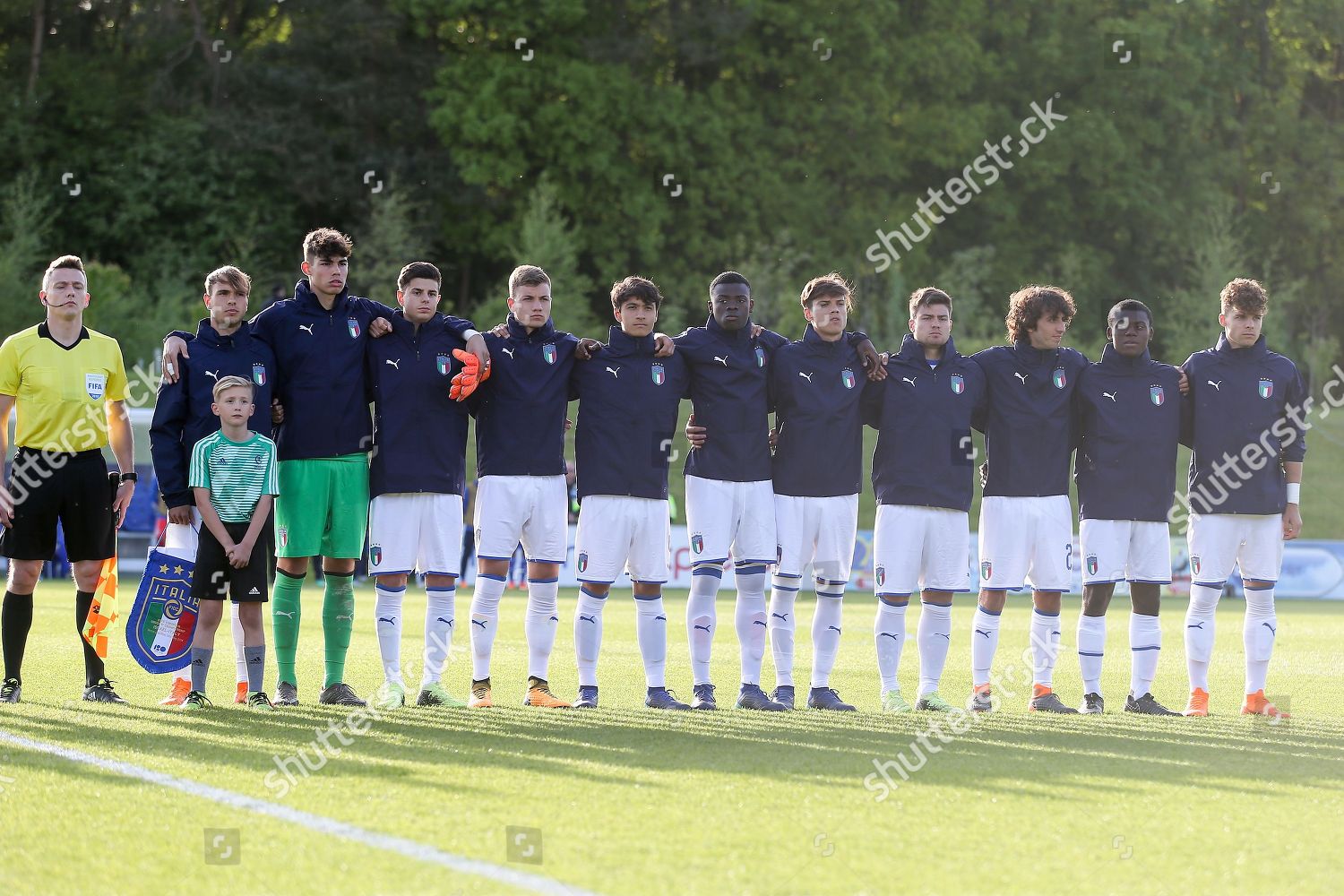 Italy Singing National Anthem During Uefa Editorial Stock Photo - Stock ...