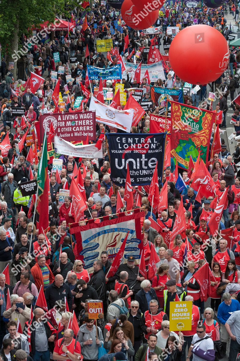 Tuc Join Thousands Union Members Marching Editorial Stock Photo - Stock ...
