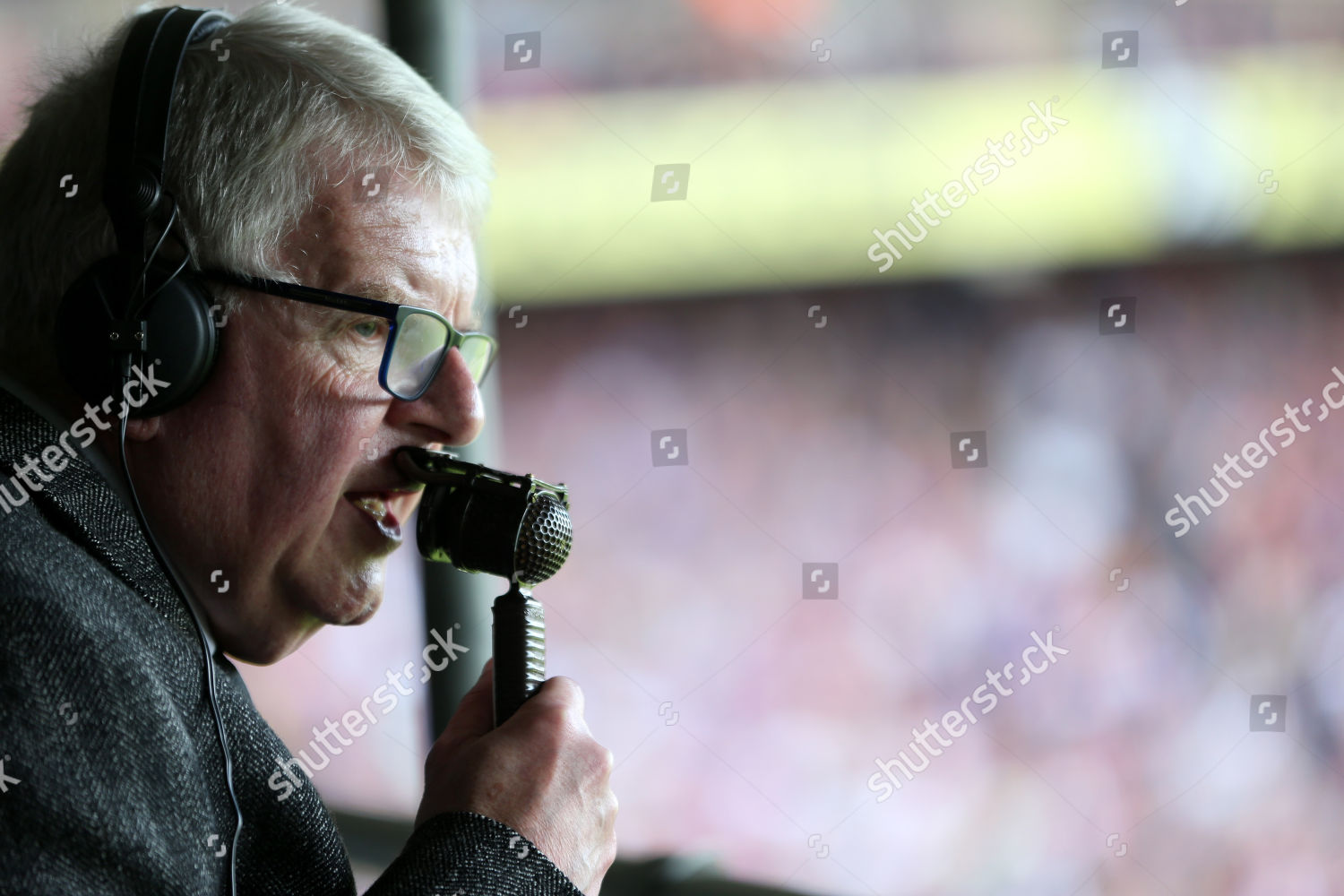 Tv Radio Commentator John Motson During Editorial Stock Photo - Stock ...
