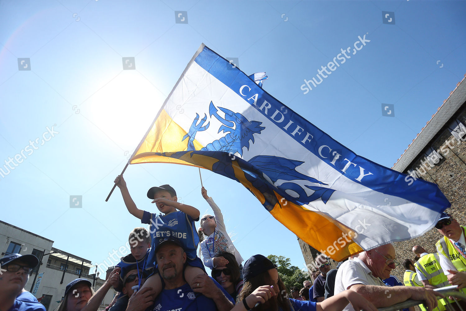 Fans Cardiff Flag Editorial Stock Photo - Stock Image | Shutterstock