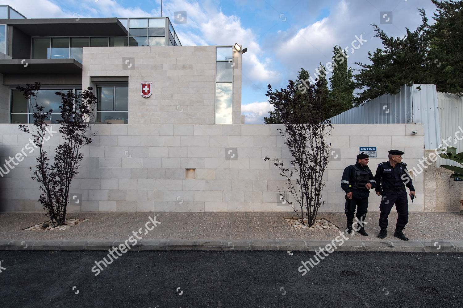 Two Jordanian Police Officers Stand Outside Editorial Stock Photo ...