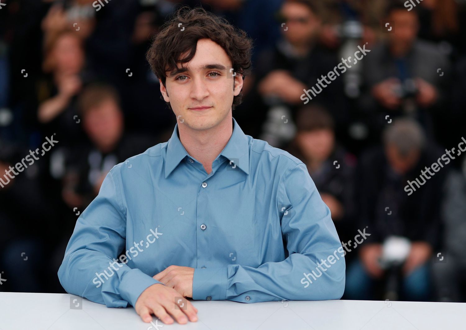 Italian Actor Adriano Tardiolo Poses During Editorial Stock Photo ...