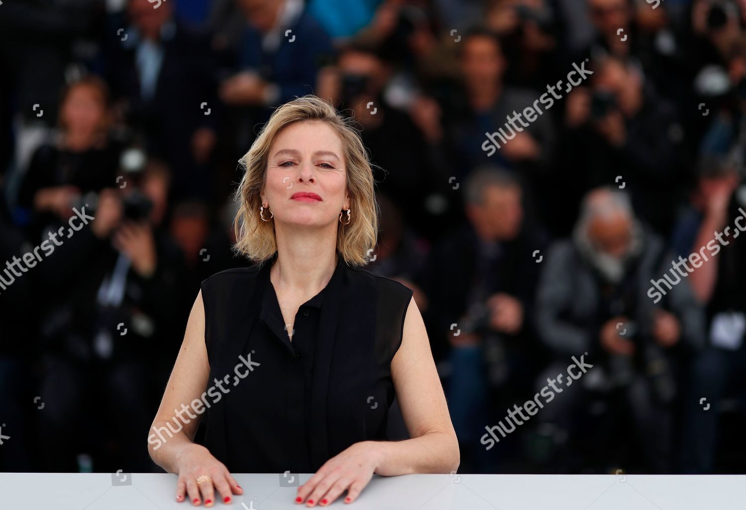 French Actress Karin Viard Poses During Editorial Stock Photo - Stock ...