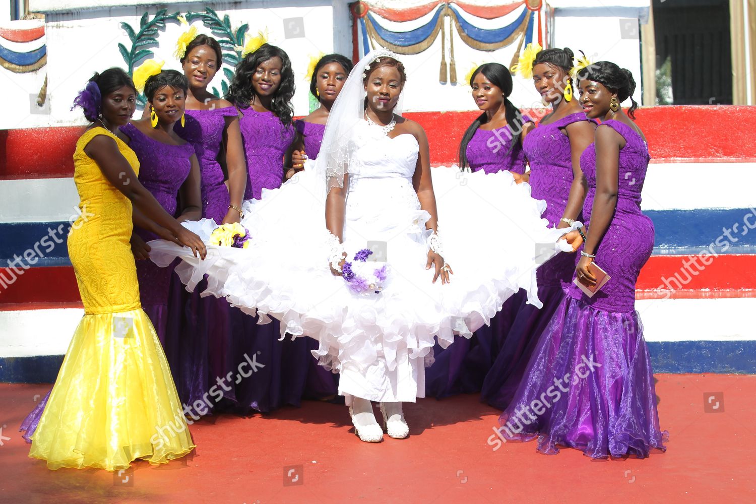 Brides Maids Pose Photo Shoot Bride Editorial Stock Photo - Stock Image ...