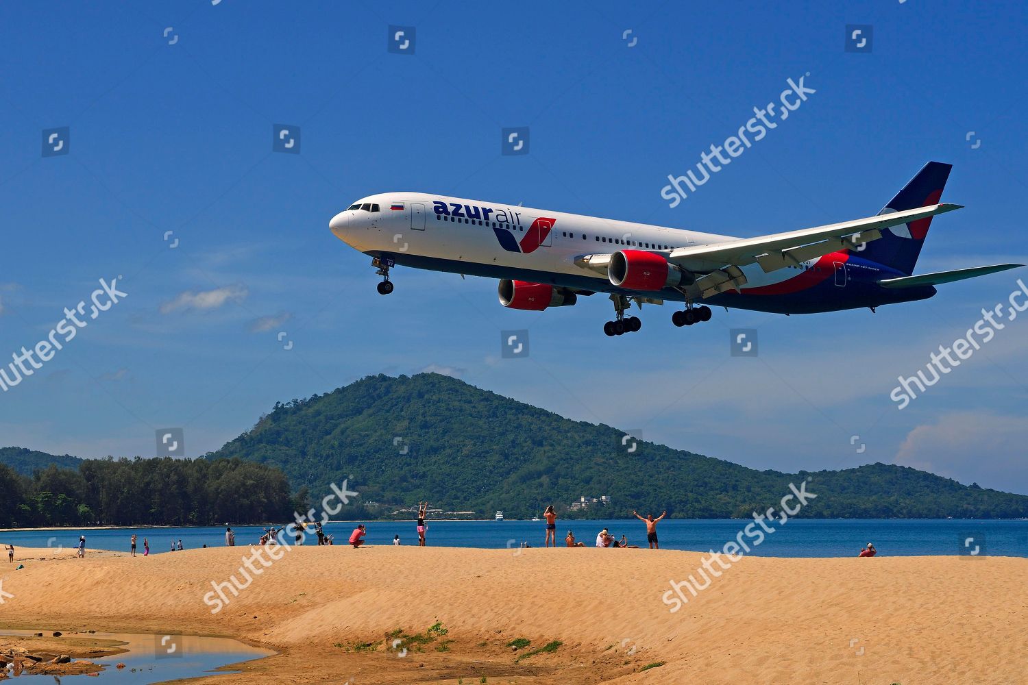 Airplane Azur Air Landing Over Sandy Editorial Stock Photo - Stock ...