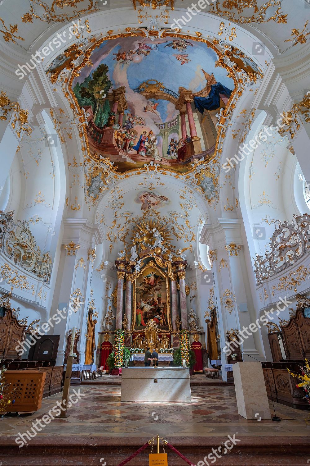Main Altar Ceiling Frescoes Schaeftlarn Monastery Editorial Stock Photo ...