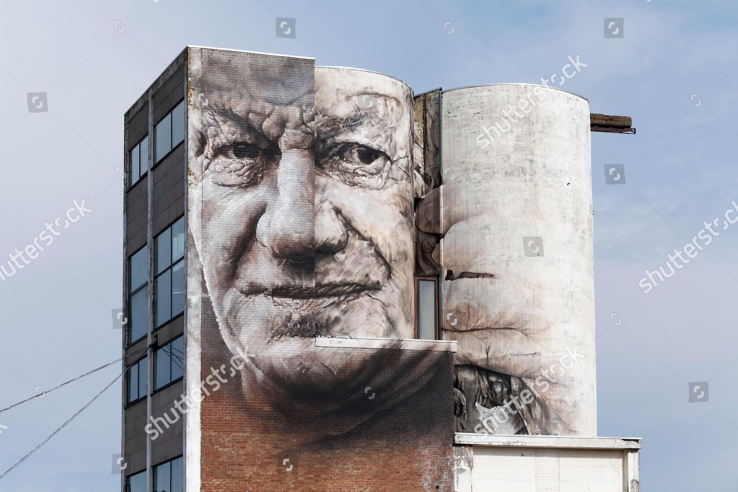 Rugged Face Man Mural By Australian Editorial Stock Photo - Stock Image ...