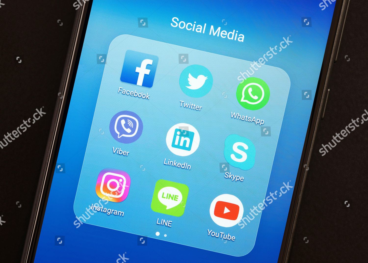 Different Social Media Apps On Smartphone Editorial Stock Photo - Stock ...