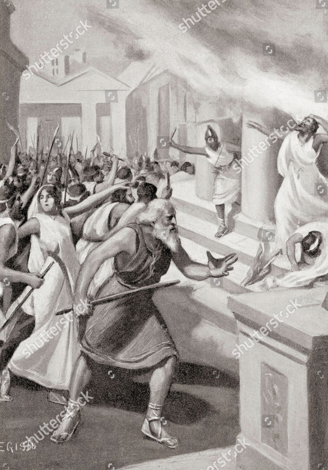 Cylon Croton Leading Revolt Against Pythagoreans Editorial Stock Photo ...