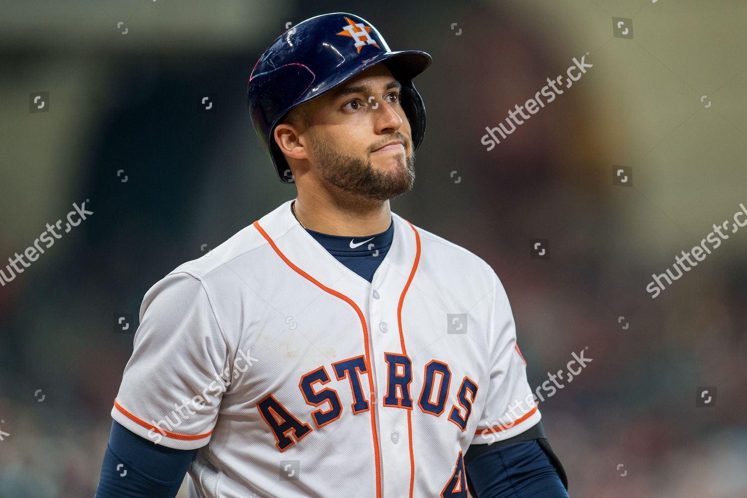 Houston Astros Right Fielder George Springer Editorial Stock Photo ...
