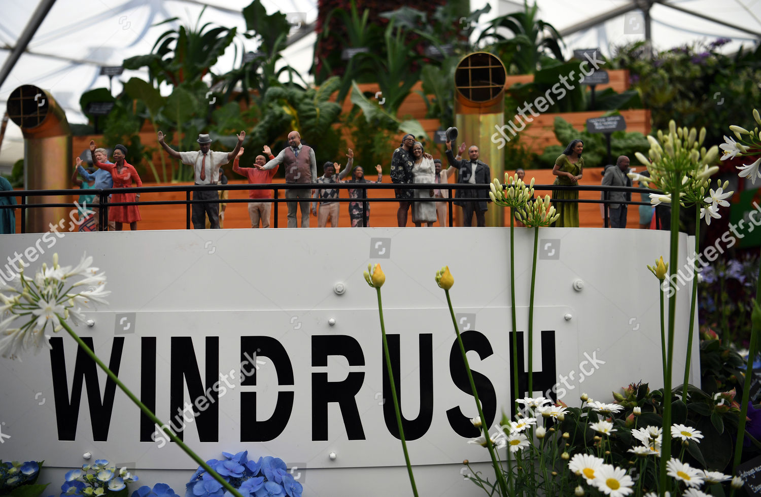Display Incorporating Empire Windrush Ship Seen Editorial Stock Photo ...