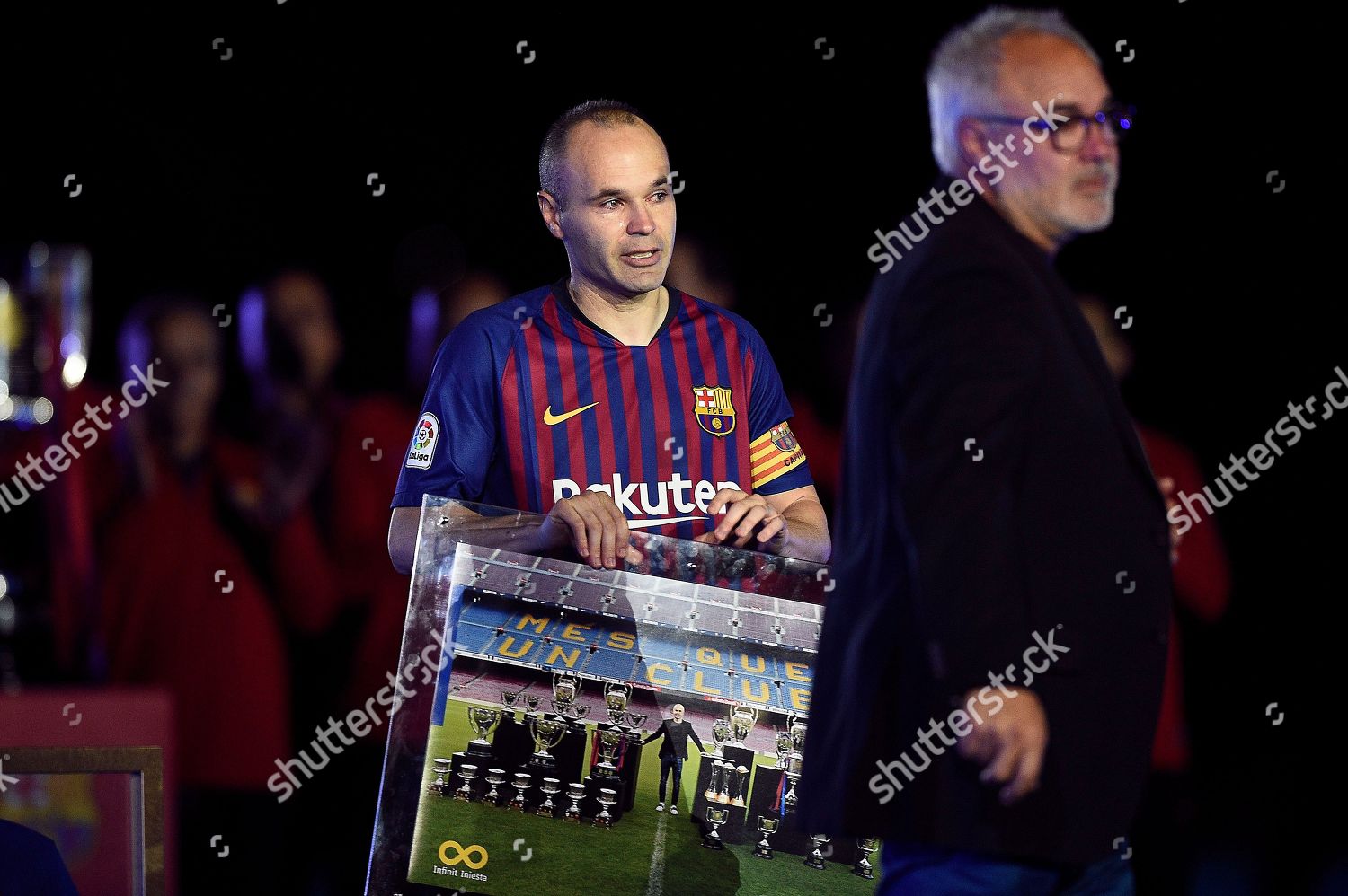 Andres Iniesta Fc Barcelona His Father Editorial Stock Photo - Stock ...