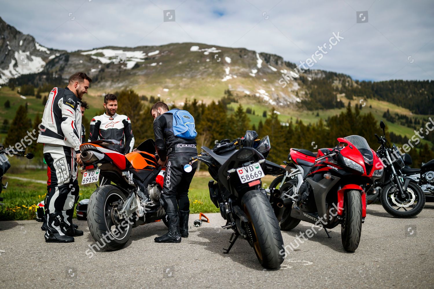 Bikers Discuss Their Motorcycles Before Biker Editorial Stock Photo ...