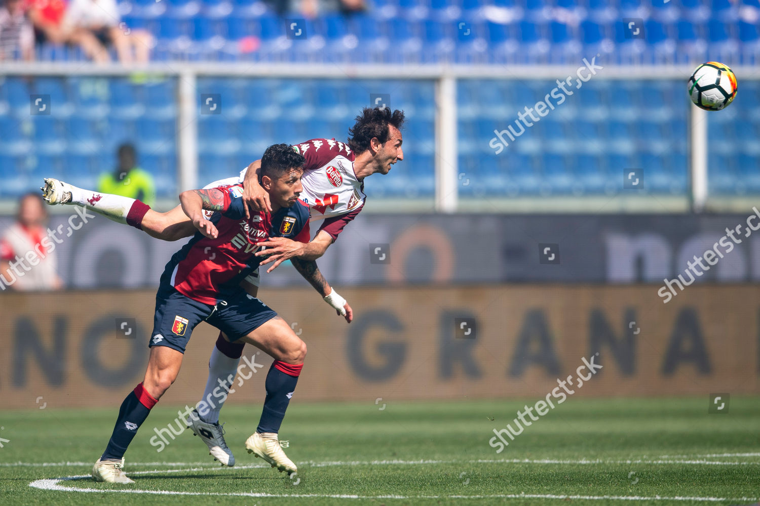 Emiliano Moretti Torino Gianluca Lapadula Genoa Editorial Stock Photo ...