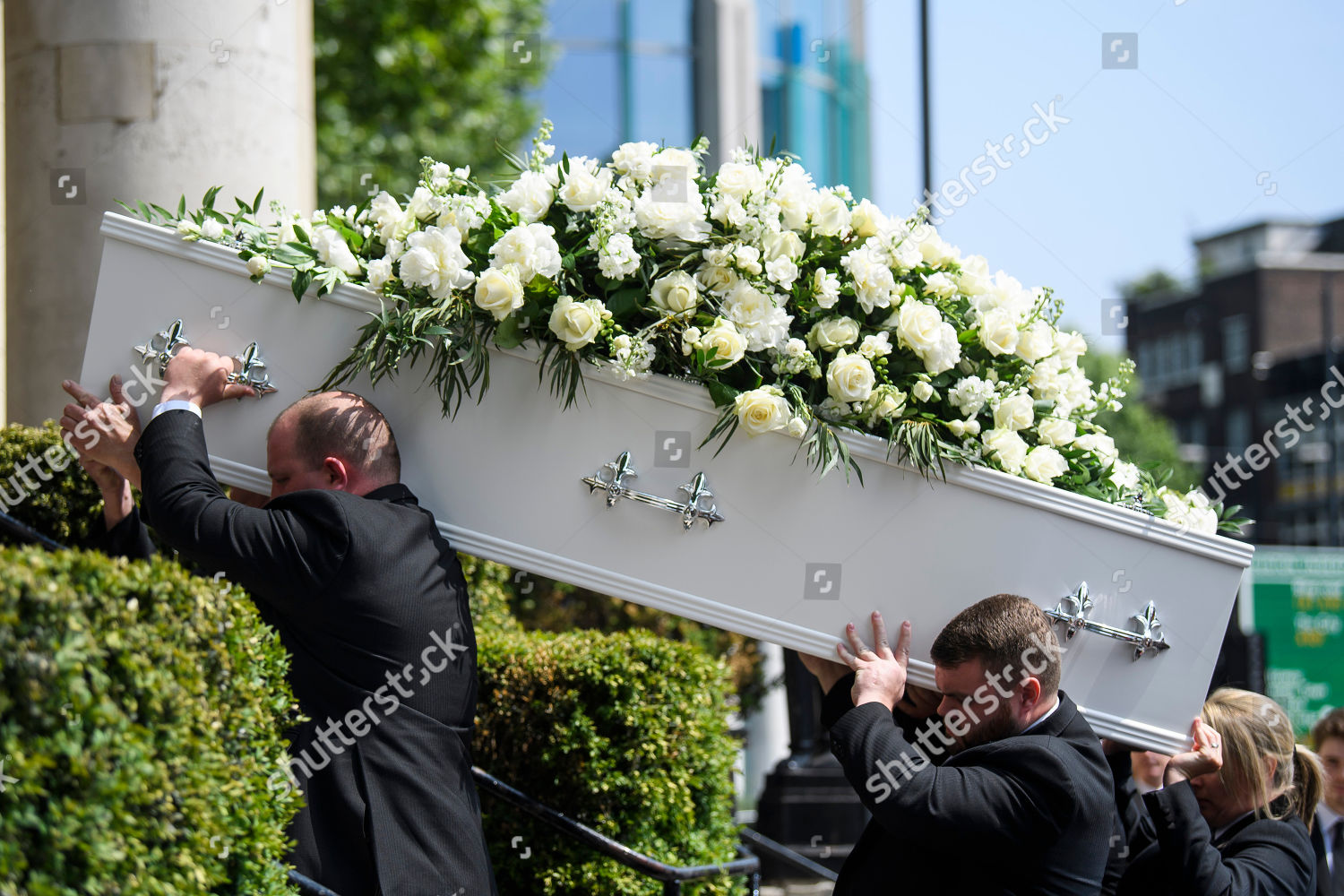 Coffin Arrive Church Funeral Television Presenter Editorial Stock Photo ...
