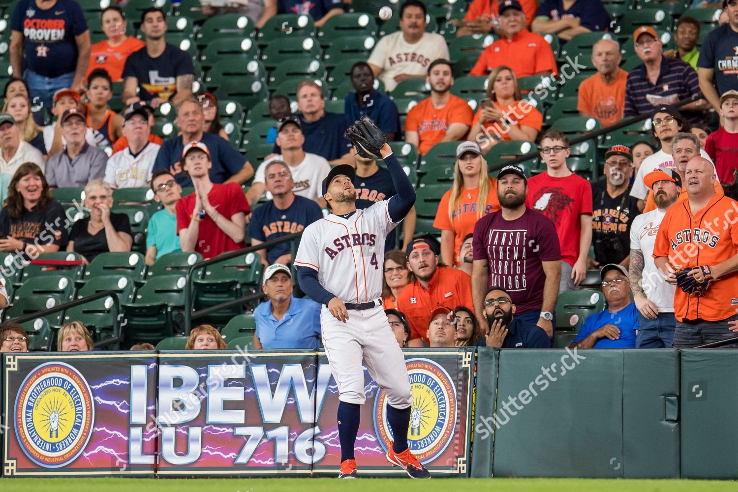 Houston Astros Right Fielder George Springer Editorial Stock Photo ...