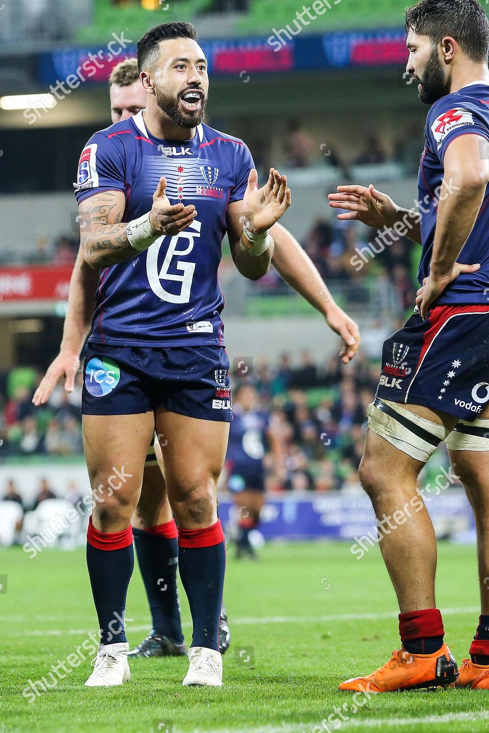 Michael Ruru 9 Melbourne Rebels Celebrates Editorial Stock Photo ...