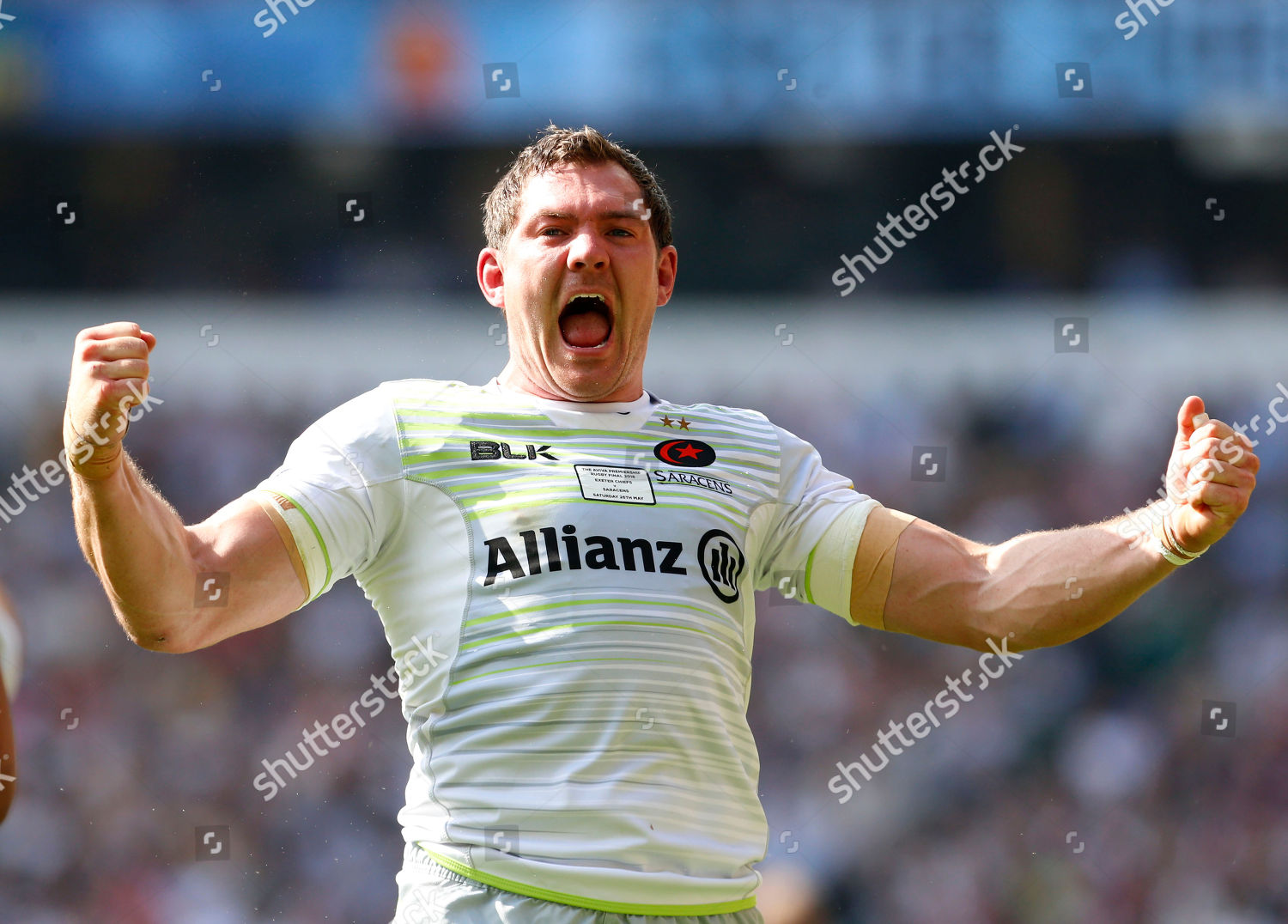 Alex Goode Saracens Celebrates After His Editorial Stock Photo - Stock ...