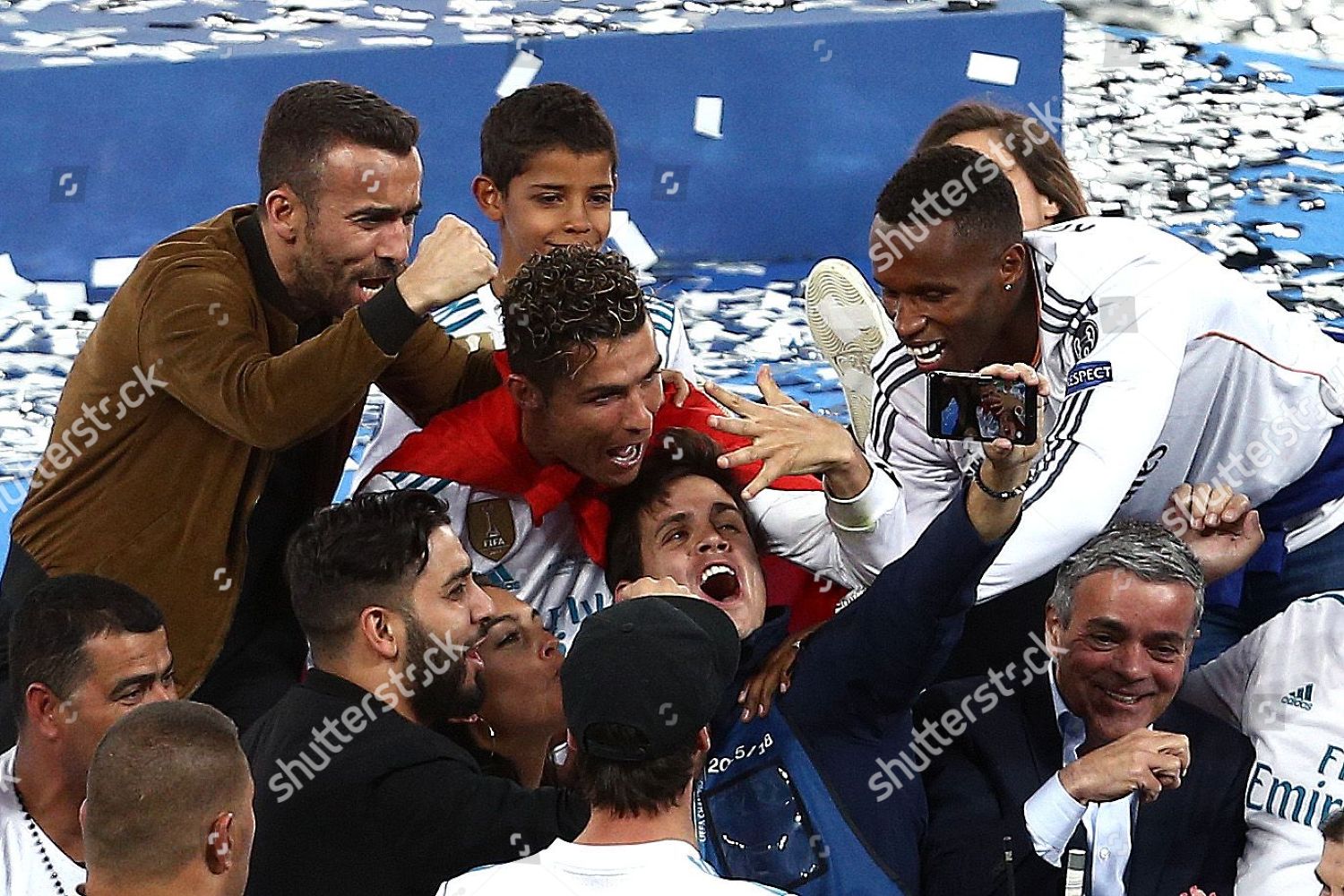 Friends Take Selfies Cristiano Ronaldo Real Editorial Stock Photo ...