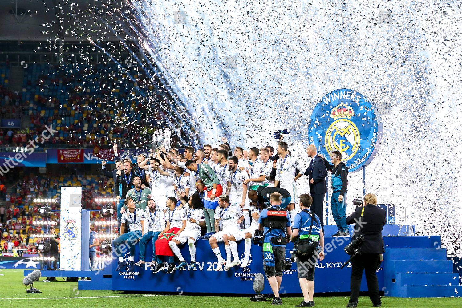 Real Madrid Lift Uefa Champions League Editorial Stock Photo - Stock ...