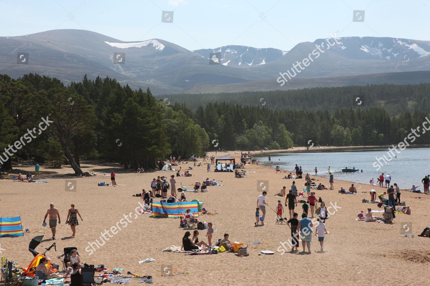 Beach Loch Morlich Near Aviemore Which Editorial Stock Photo - Stock ...