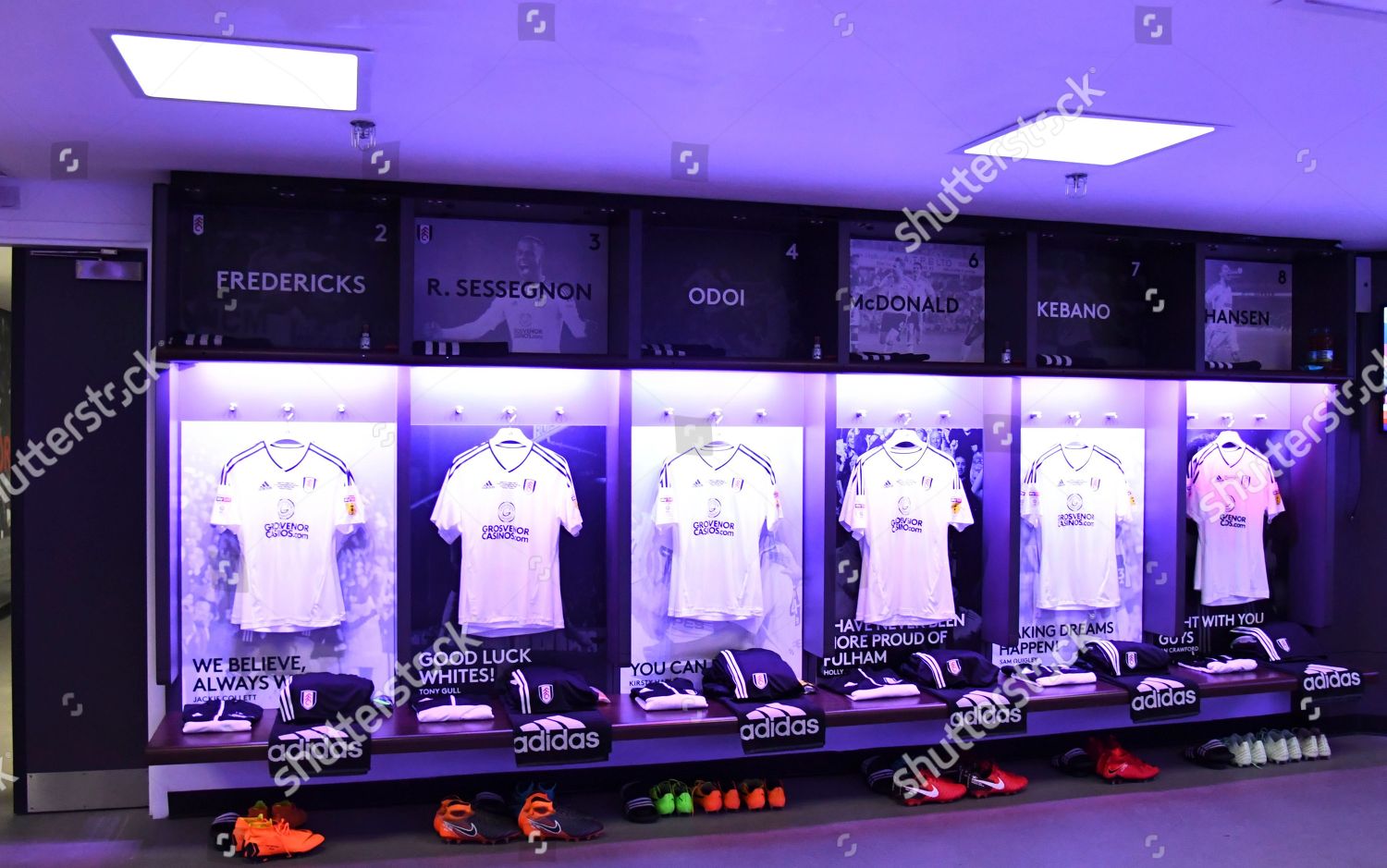 Fulham Changing Room Wembley Editorial Stock Photo - Stock Image ...