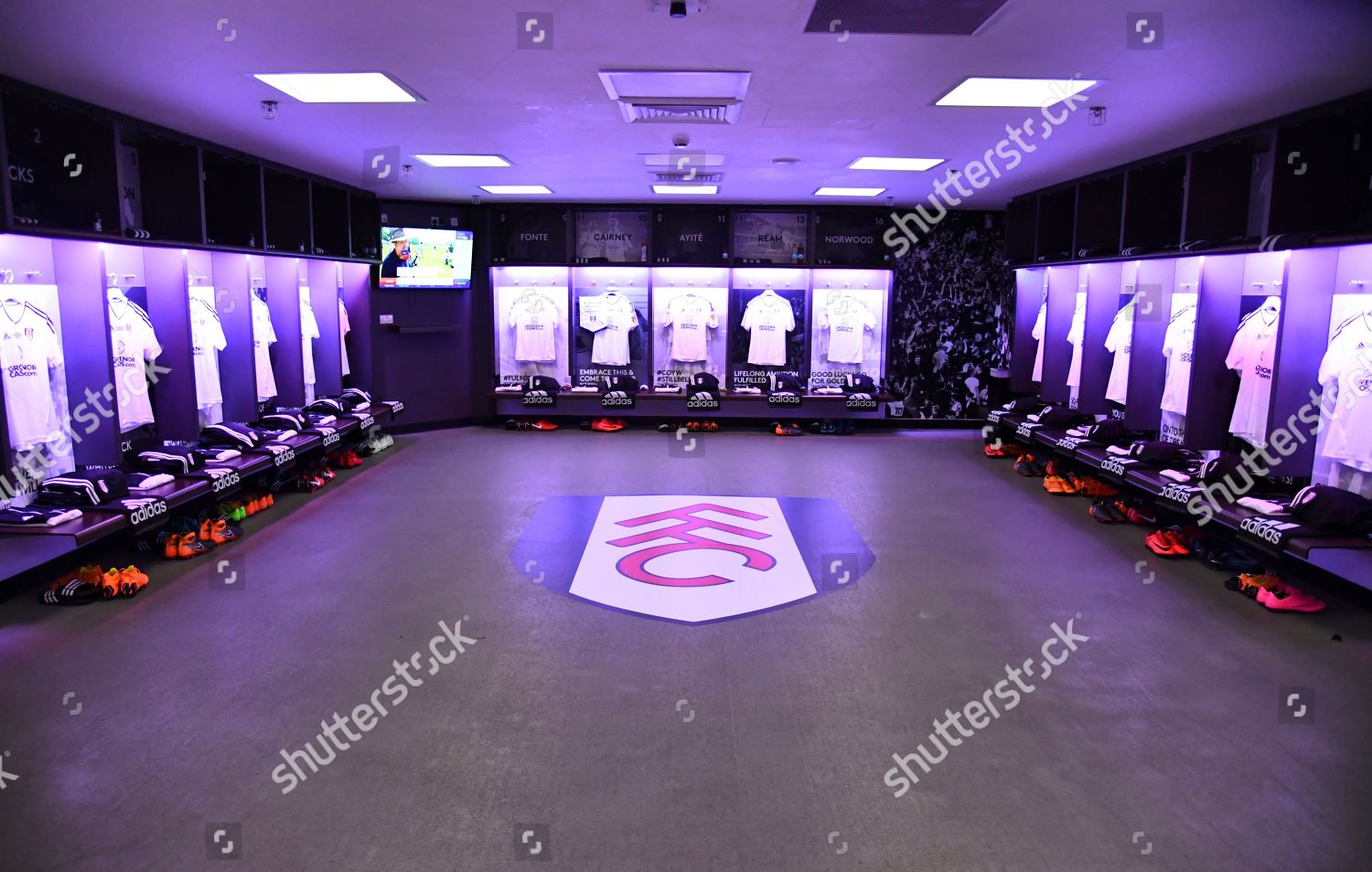 Fulham Changing Room Wembley Editorial Stock Photo - Stock Image ...