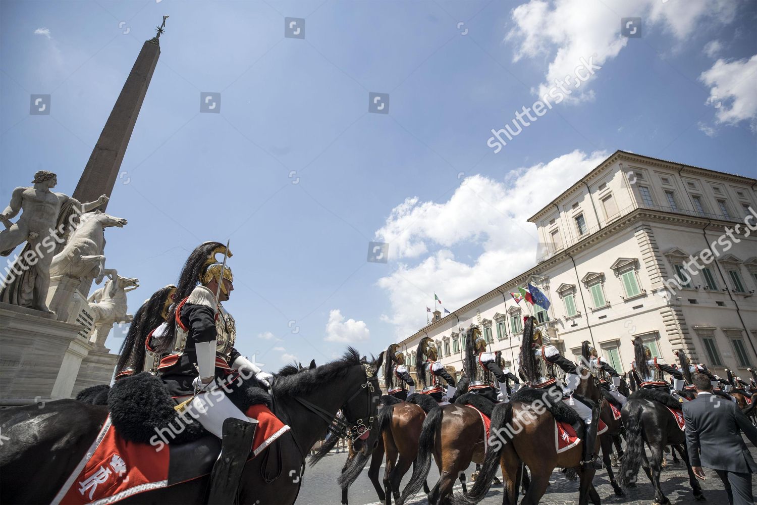 Carabinieri Mounted Police Officers Perform Changing Editorial Stock ...