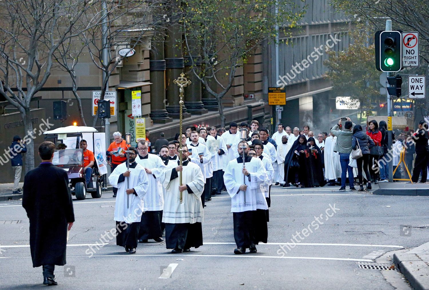 Priests March During Catholic March Sydney Editorial Stock Photo ...
