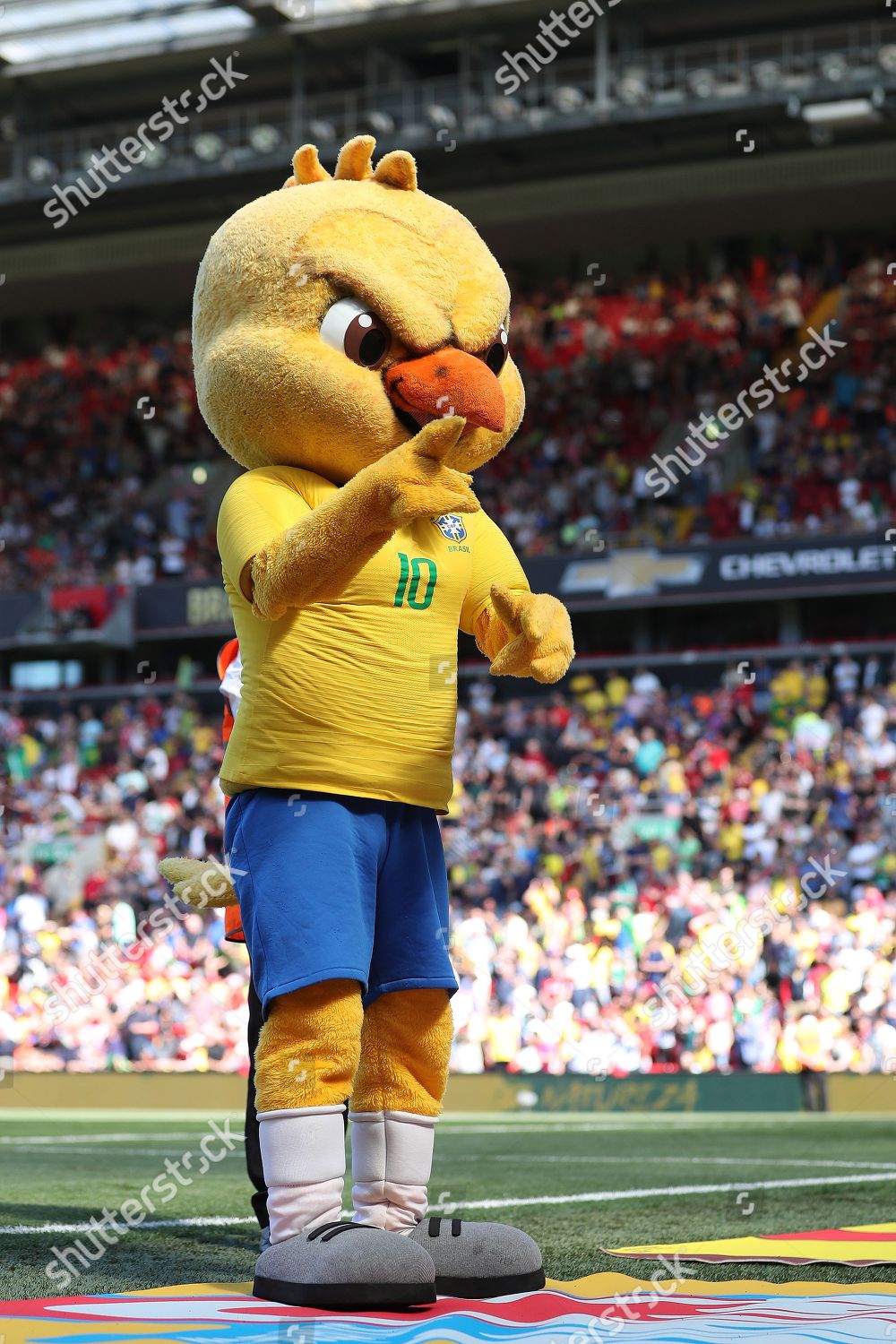 Brazil Football Mascot Canarinho Editorial Stock Photo - Stock Image ...