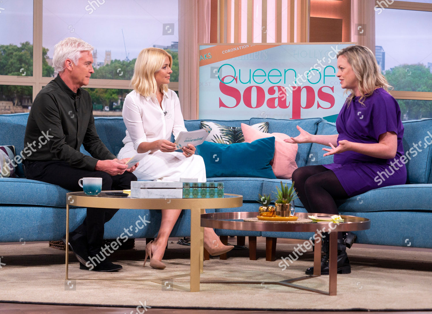 Phillip Schofield Holly Willoughby Sharon Marshall Editorial Stock ...