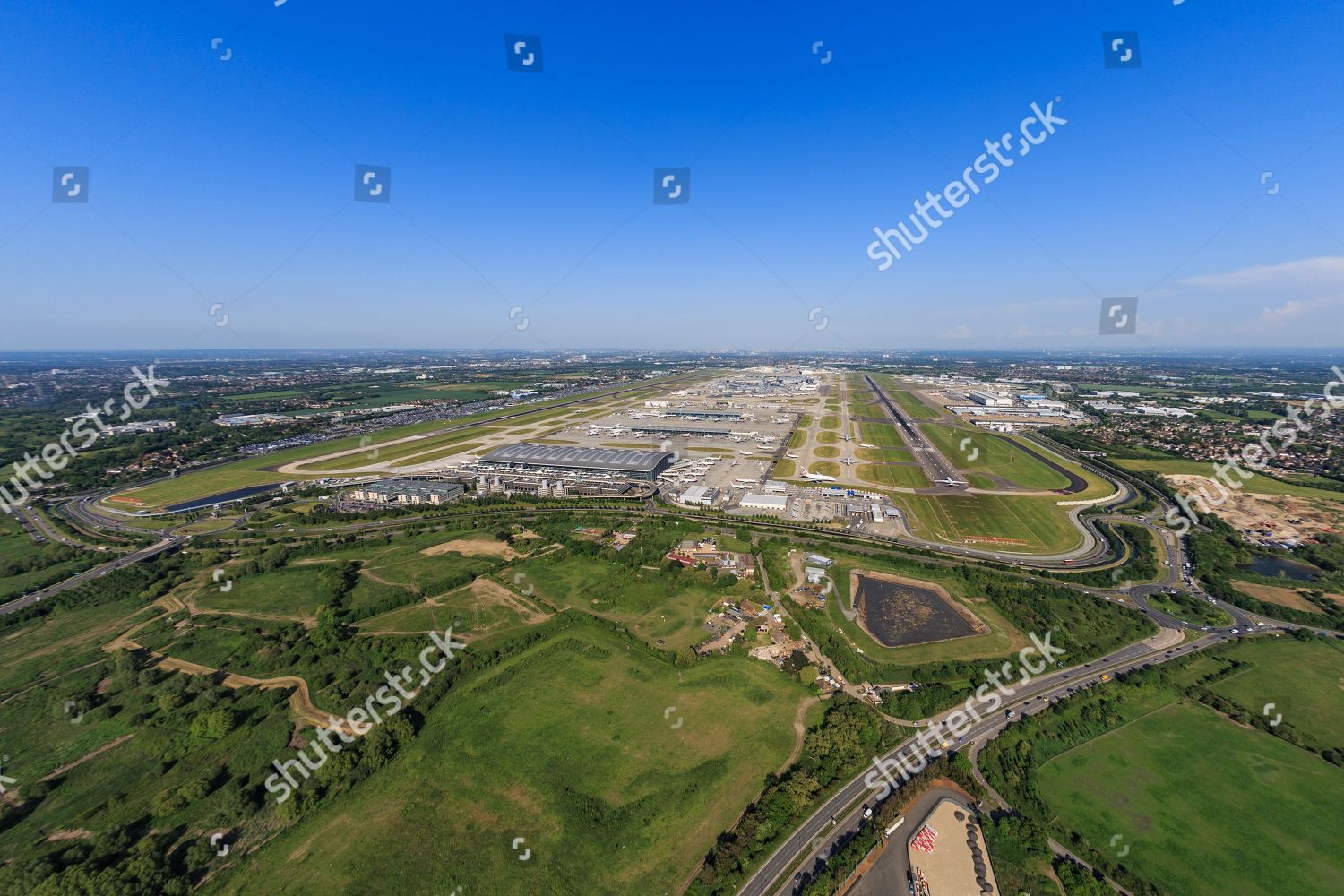 Aerial View London Heathrow Airport West Editorial Stock Photo - Stock ...