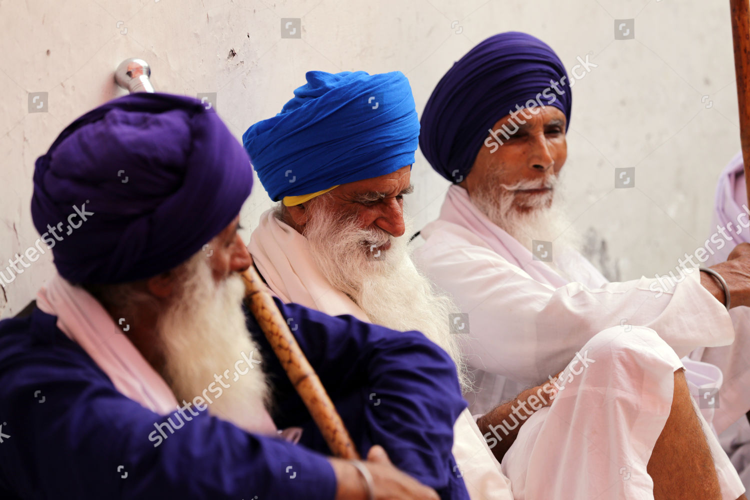 Elderly Sikh Men Sit Attend Memorial Editorial Stock Photo - Stock ...