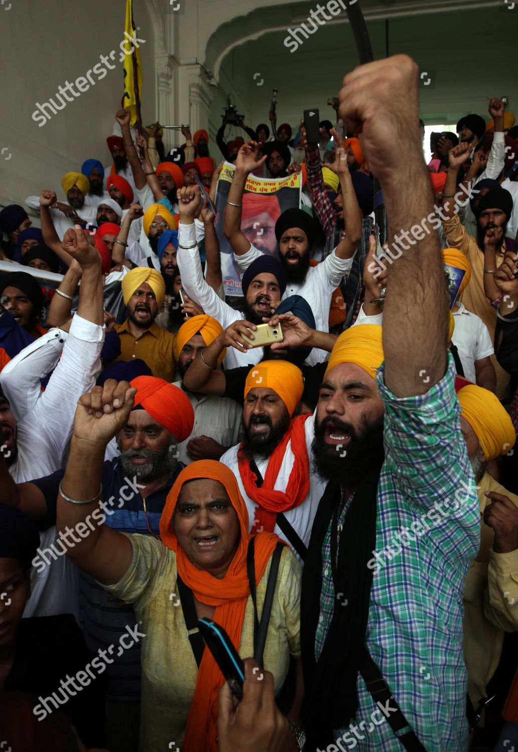 Supporters Radical Sikh Organizations Shout Prokhalistan Editorial ...
