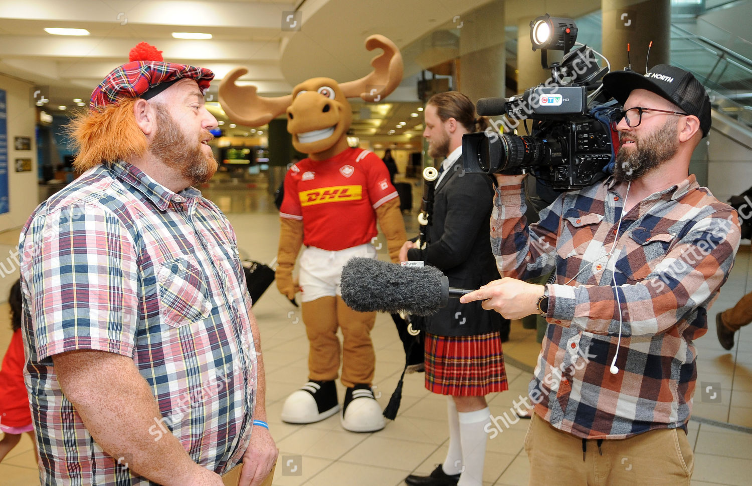 Canadian Rugby Fan Interviewed By Local Editorial Stock Photo - Stock ...