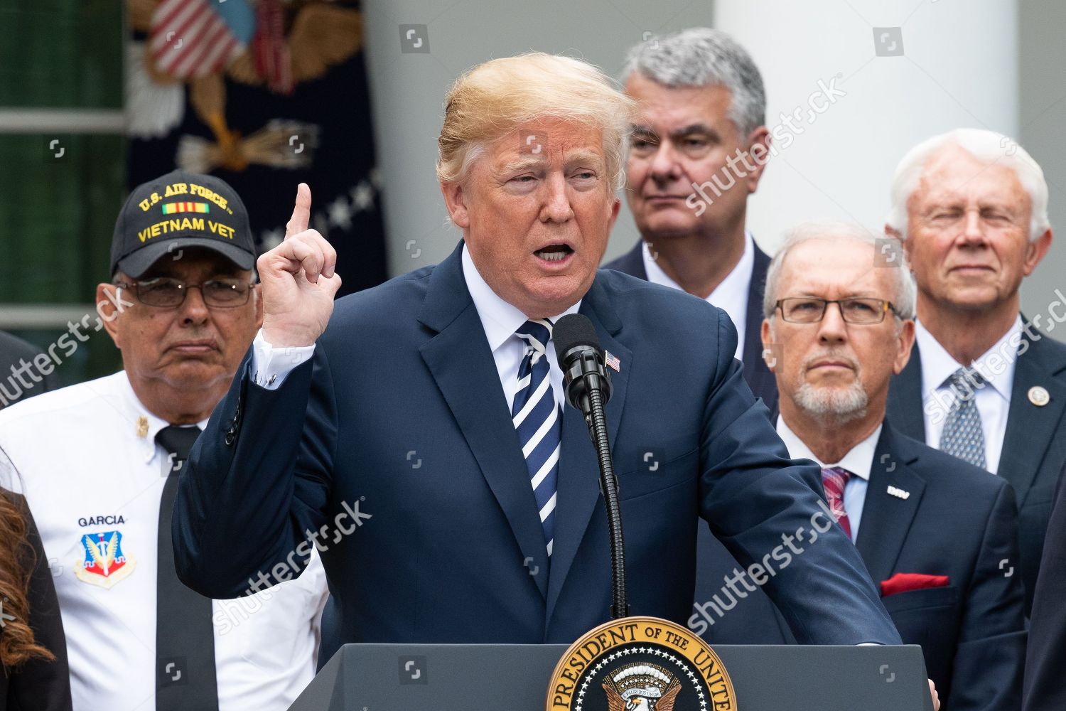 Us President Donald Trump Signing Ceremony Editorial Stock Photo ...