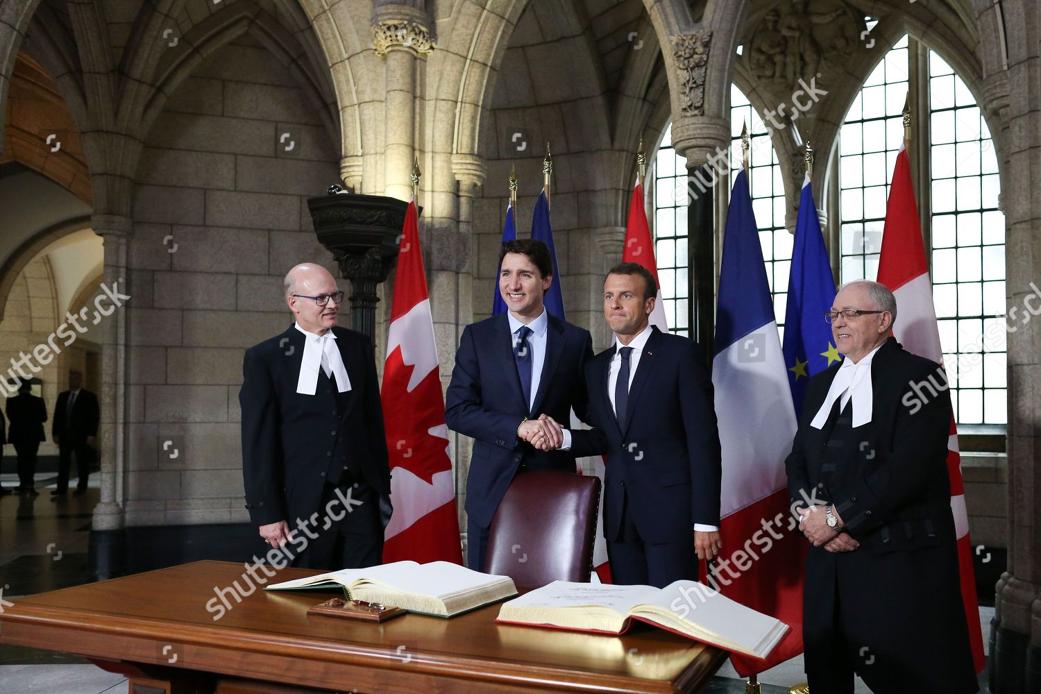 Justin Trudeau Emmanuel Macron Editorial Stock Photo - Stock Image ...