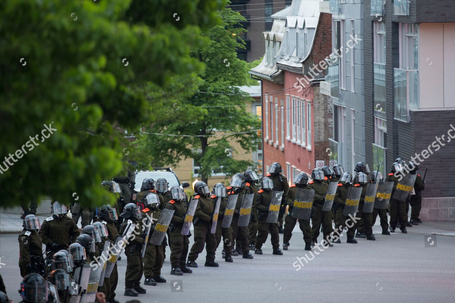Police Riot Gear Block Off Street Editorial Stock Photo - Stock Image ...