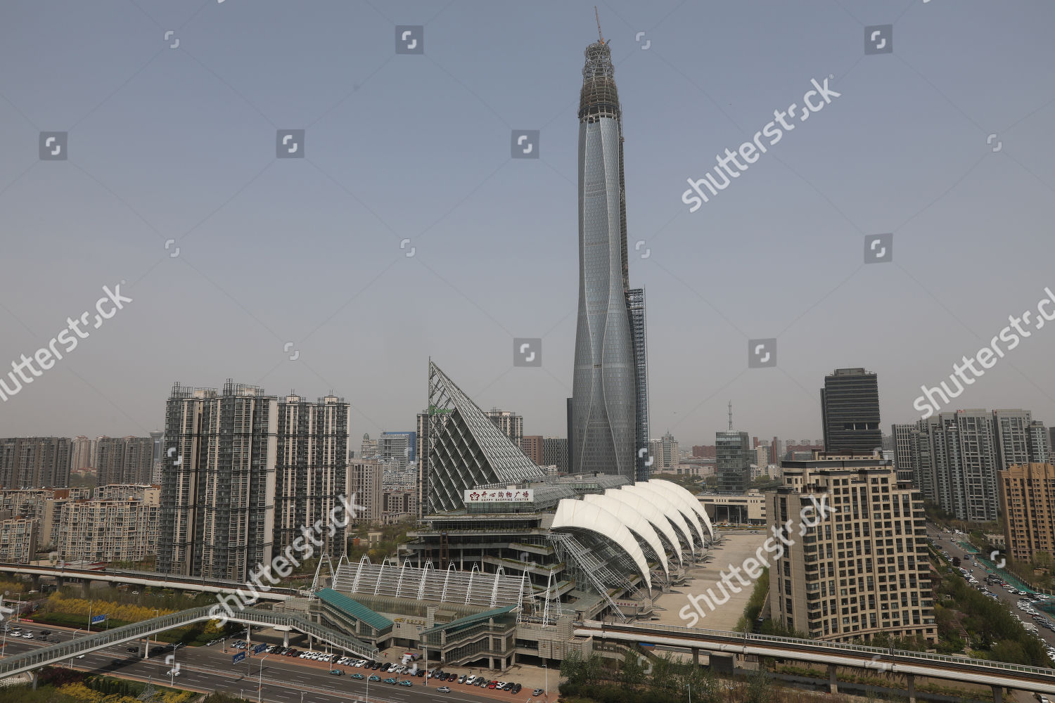 View Under Construction Tianjin Ctf Finance Editorial Stock Photo ...