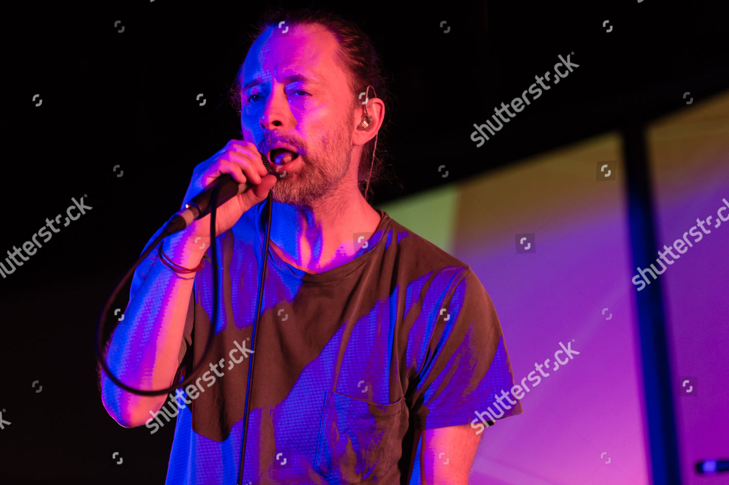 Thom Yorke Performing Solo His Performance Editorial Stock Photo ...