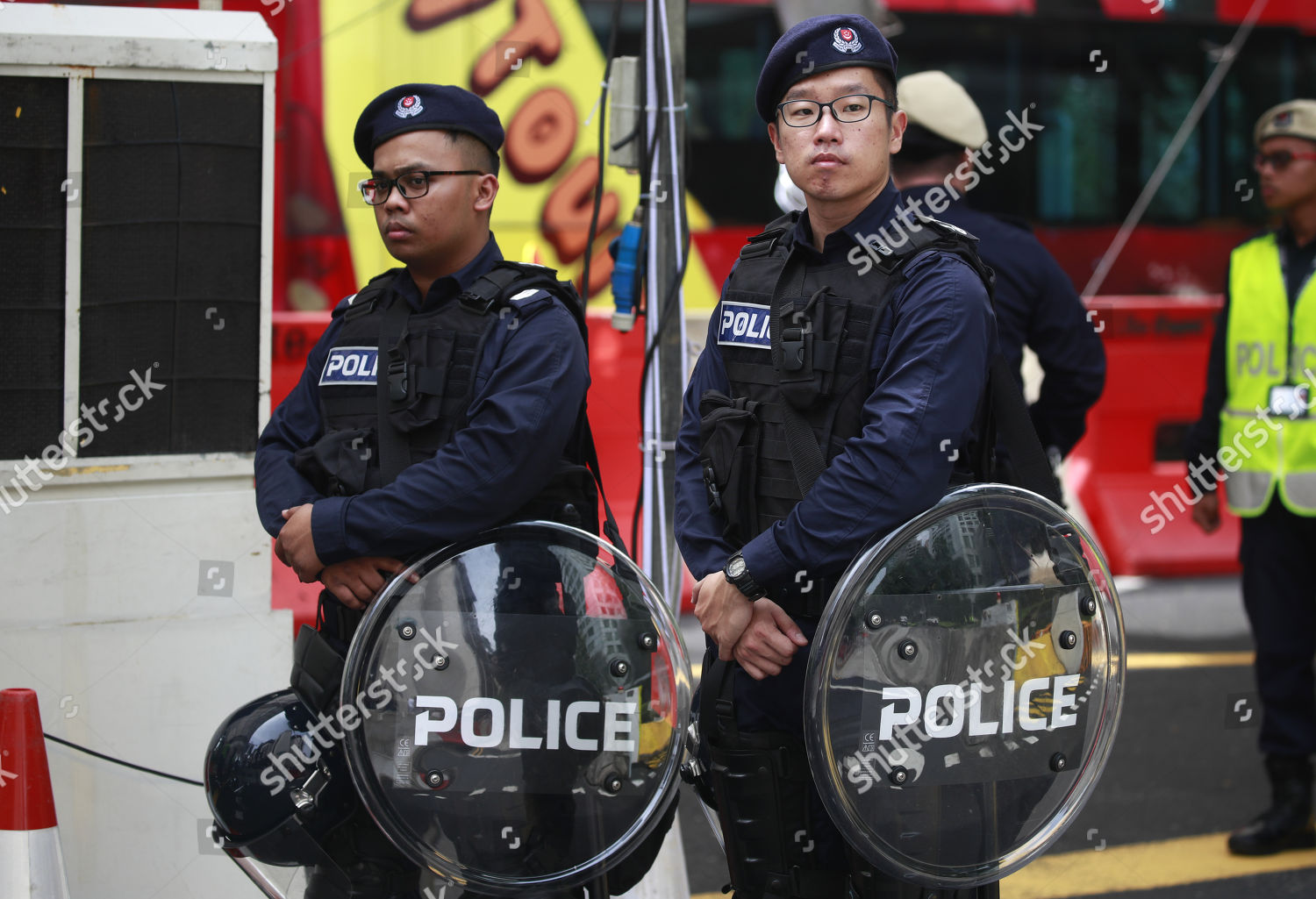 Singapore Police On Guard Outside St Editorial Stock Photo - Stock ...