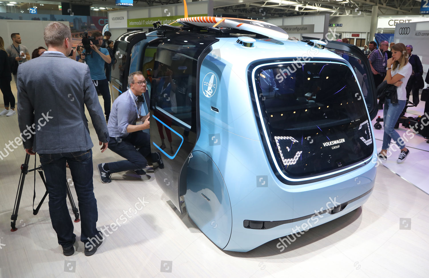 Cedric Autonomous Vehicle Presented Volkswagen Booth Editorial Stock ...