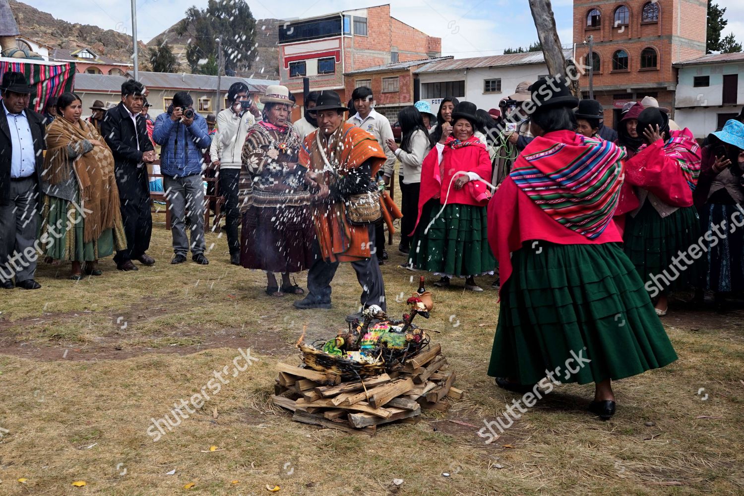 Two People Perform Challa Ritual During Editorial Stock Photo - Stock ...